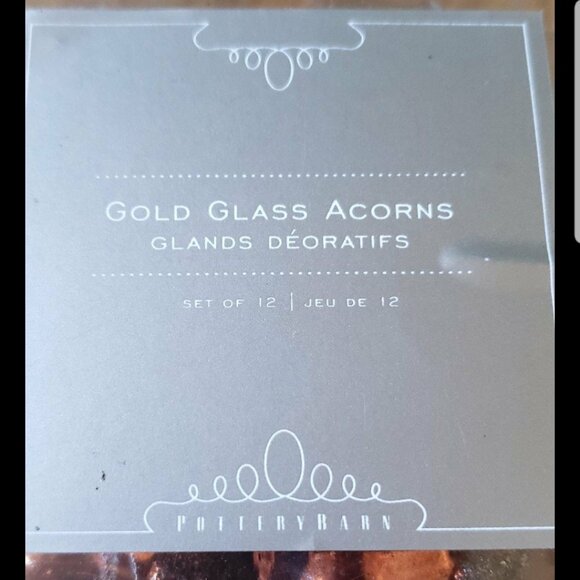 Pottery Barn | Accents | Pottery Barn Fall Harvest Gold Glass Acorns ...
